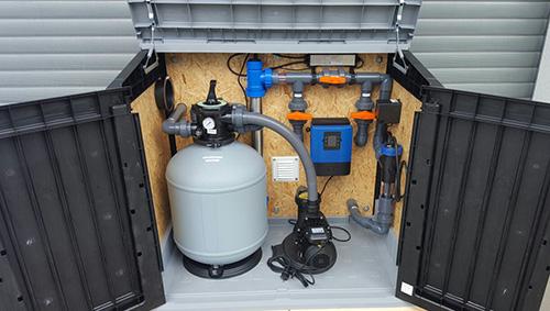 Anschlussmöglichkeiten von Poolkomponenten über PVC Schläuche und Fittings